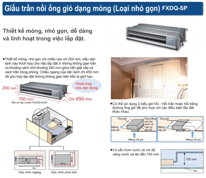 Dàn Lạnh Máy Lạnh Daikin VRV A - Model FXDQ40NDVE - HVAC Việt Nam